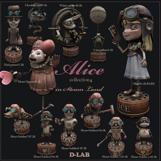Second Life Marketplace - D-LAB Alice in steamland 08 White rabbit